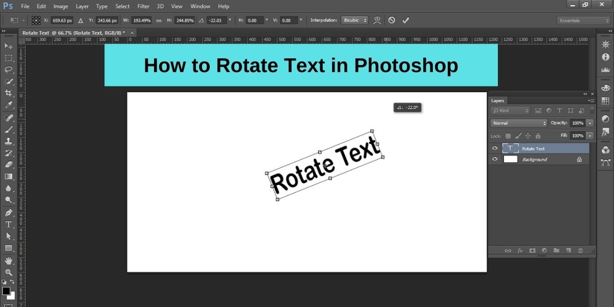 How To Rotate Text In Photoshop